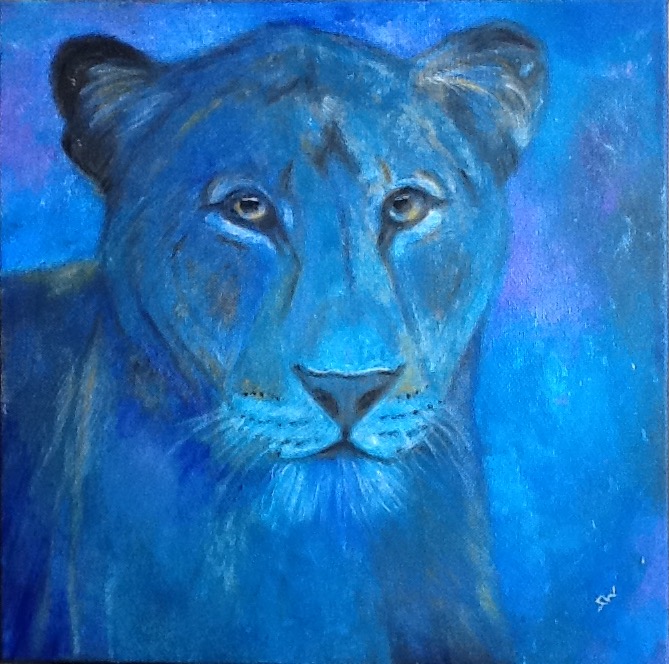 Blue Lion – Welcome to Art by Sara